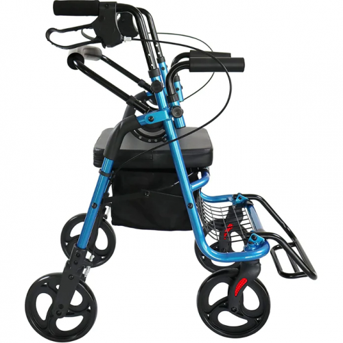 Blue 2 In 1 Rollator & Wheelchair